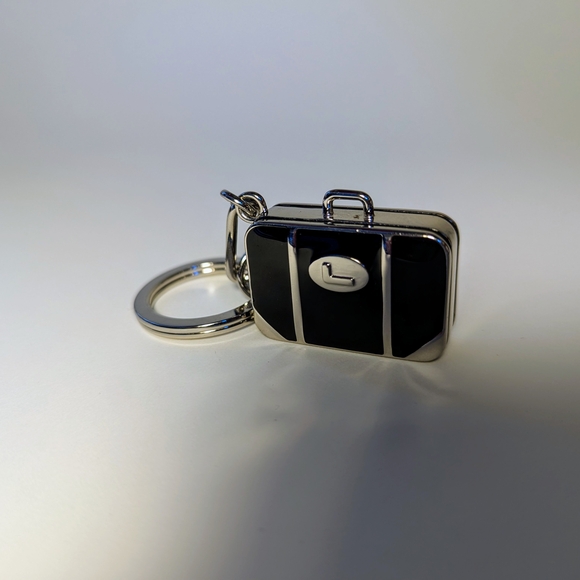 Lancel | Accessories | Lancel Black And Silver Suitcase Keychain | Poshmark